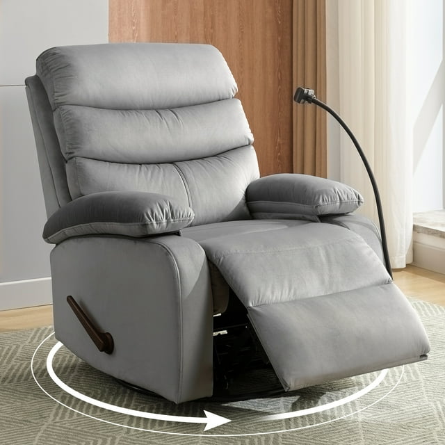 Rocking Small Recliner Chair for Small Spaces,Ergonomic Lounge Chair ...