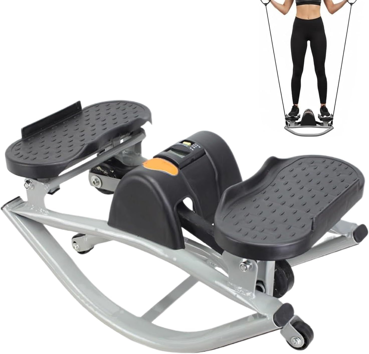 Rocking Stepper Machine Side to Side with Pull Rope - Compact Home Gym ...