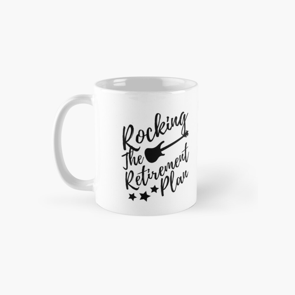 Rocking The Retirement Life Electric Guitar Black Design Classic Mug ...