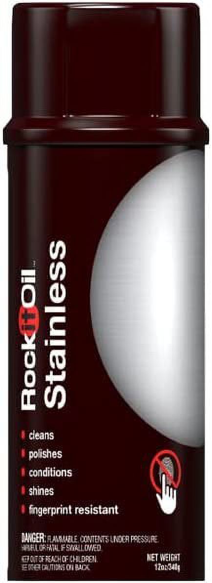RockitOil Stainless Steel Cleaner & Polish: No-Streak Metal Conditioner ...
