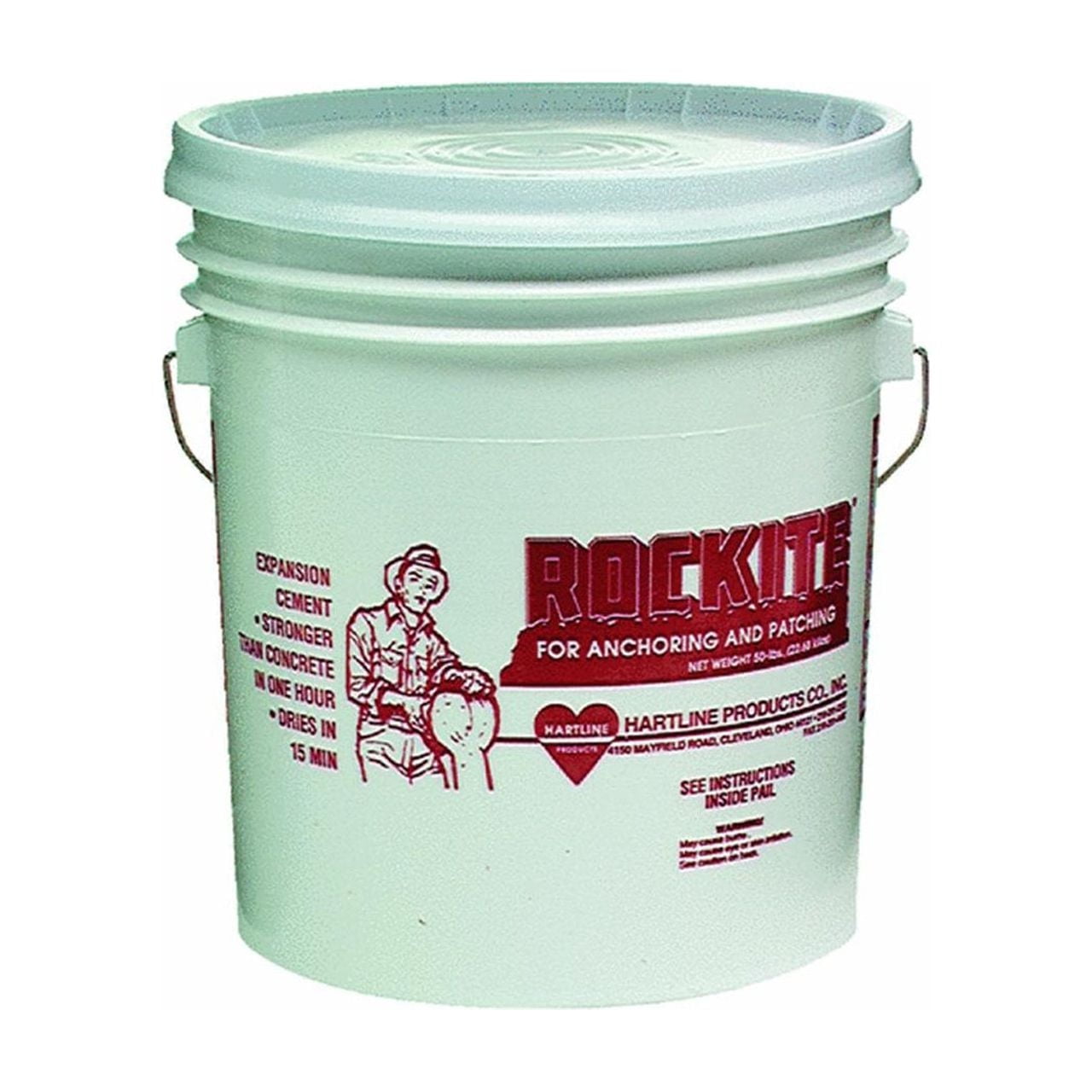 Rockite Expansion Cement, 50 lb, Pail, 1 Hr Full Cure Time 10051 ...
