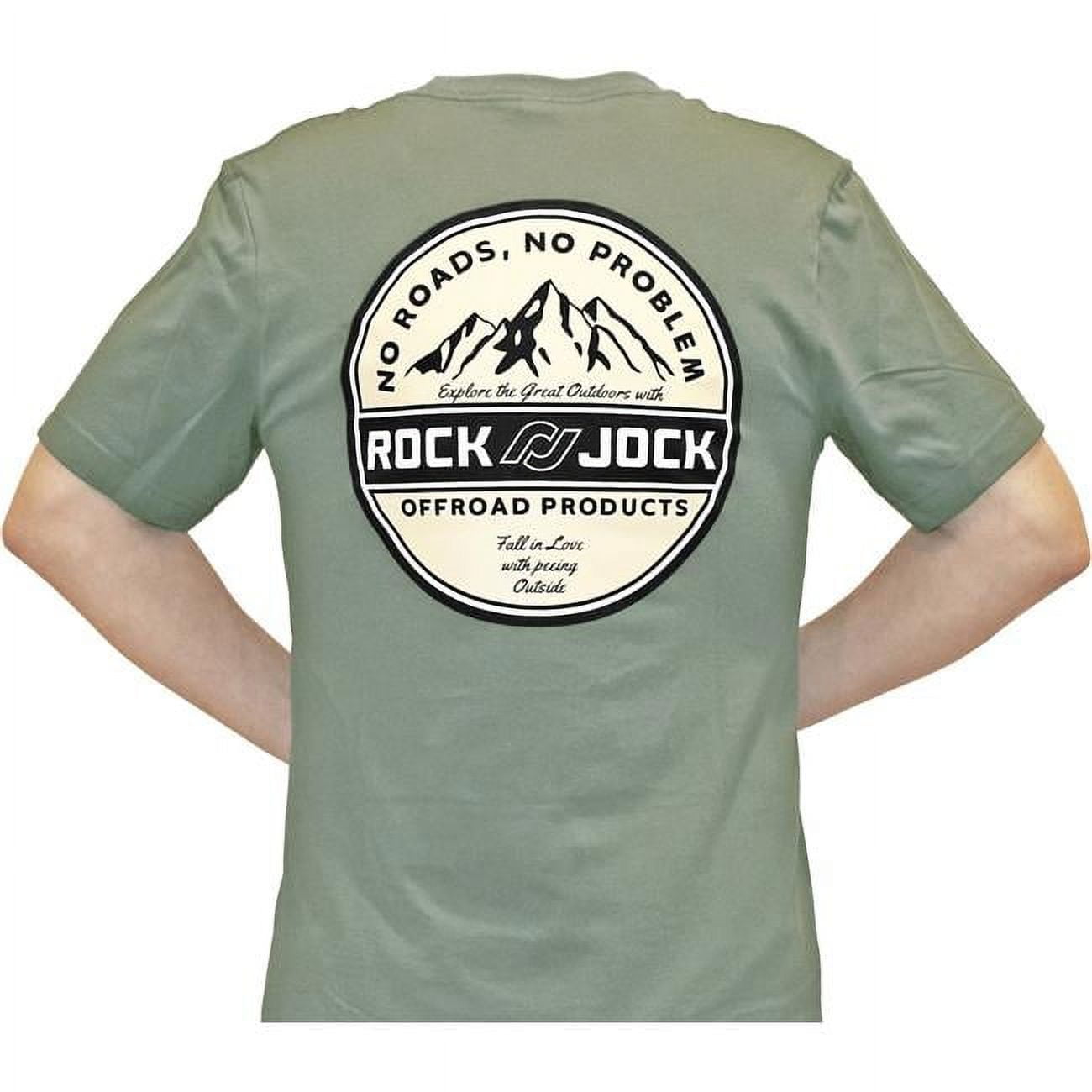 Rockjock RJ-711012-M T-Shirt with Peeing Outside Logo & On Front, Back & Green - Medium ...