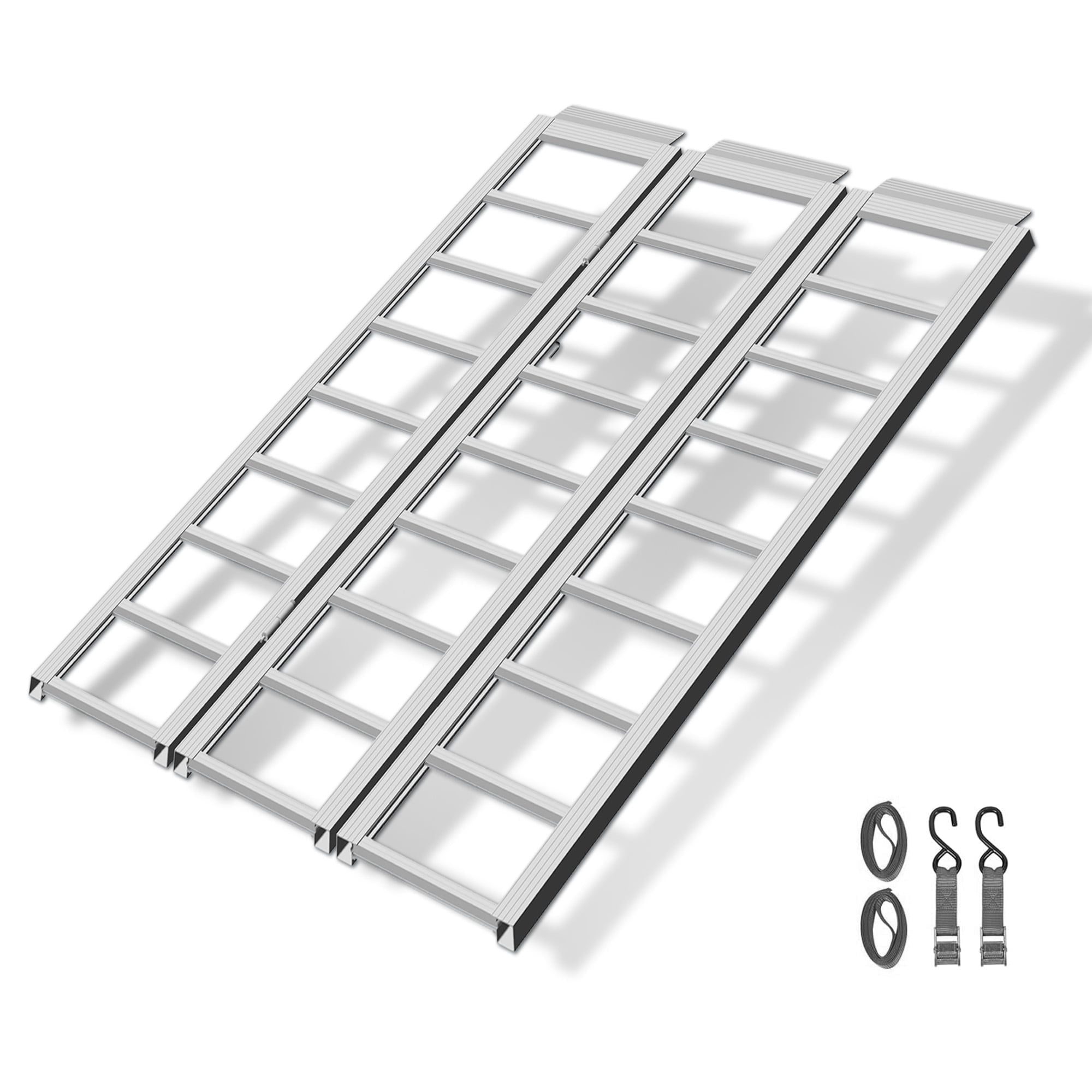 Rockland Tri-Fold Aluminum Loading Ramp with Treads, 69'' x 45'', 1500 ...