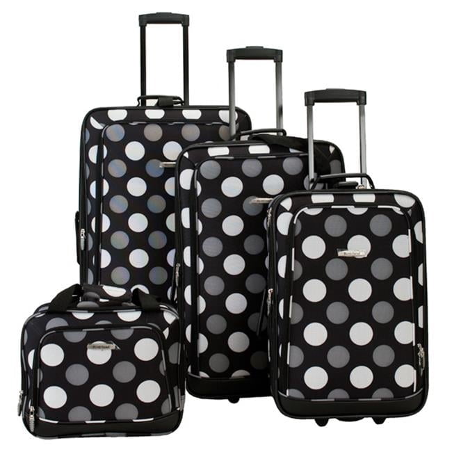 Rockland 4Pc Blackdot Luggage Set Rockland - Walmart.com
