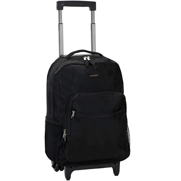 Rockland Double Handle Rolling Backpack, Black, 17-Inch ( Pack of 2 ...