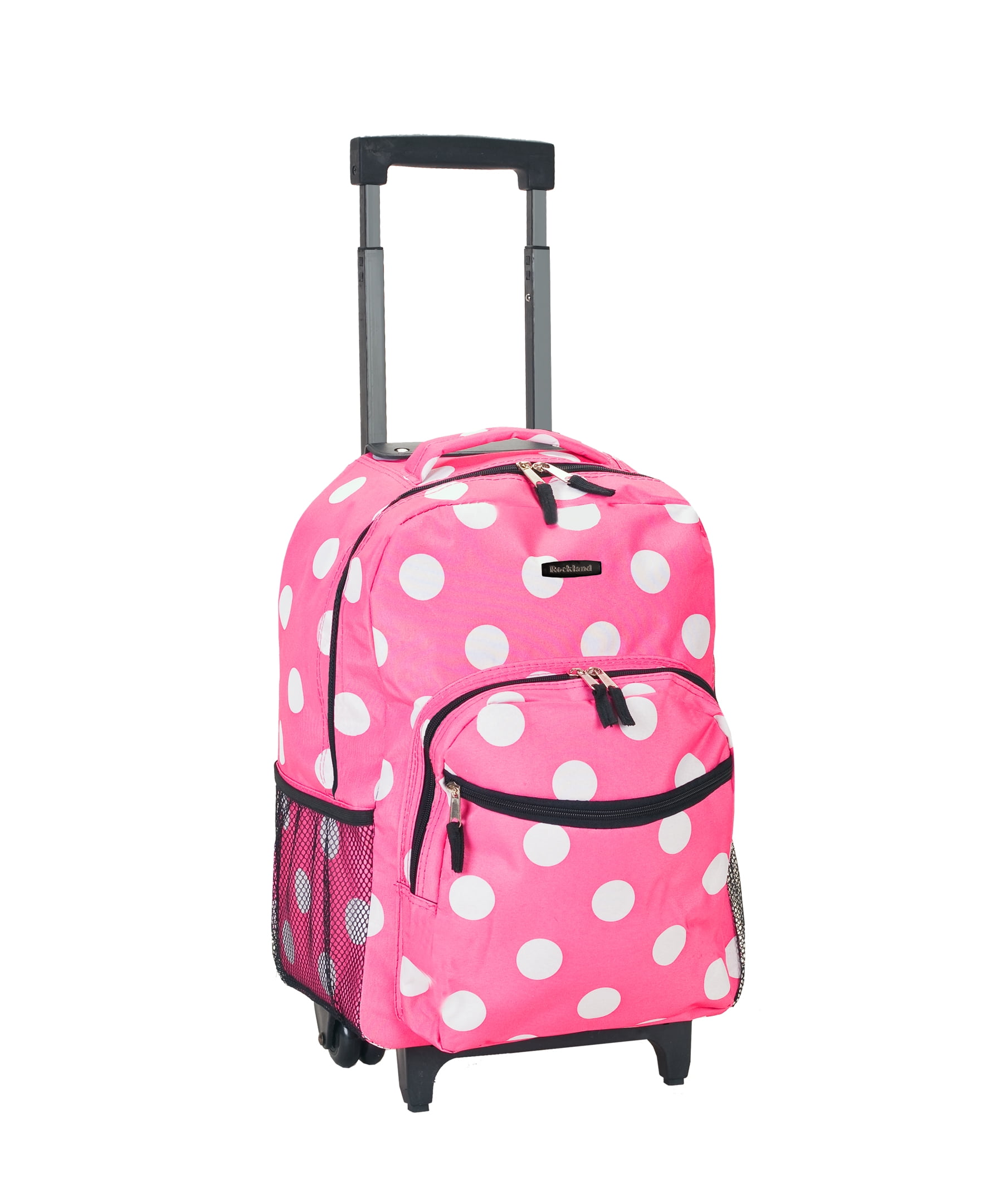 "Rockland 17"" Rolling Backpack with Double Wheels, Telescopic Handle ...
