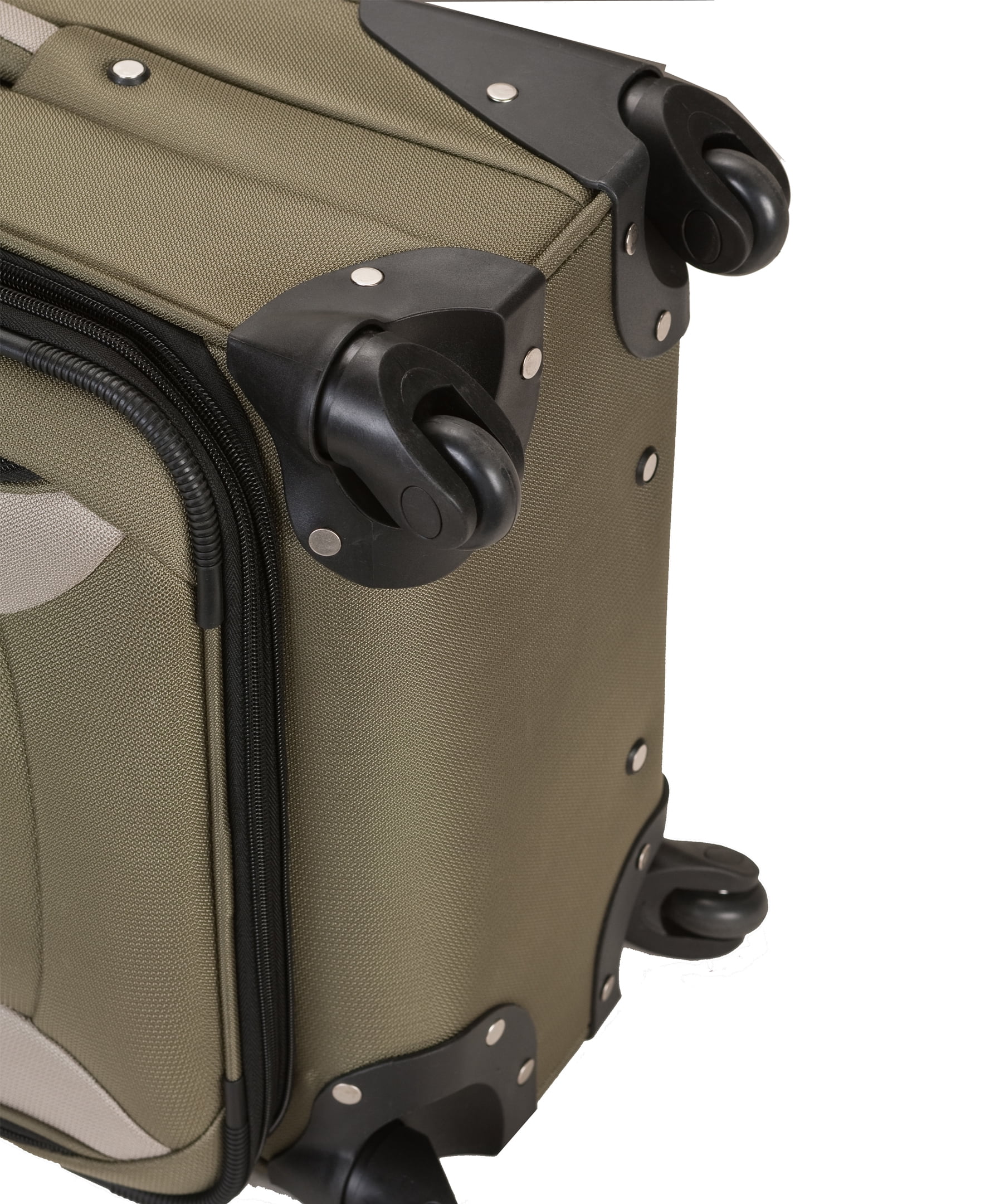 Rockland Luggage 4 Piece Impact Softside Spinner Luggage Set, F155 ...