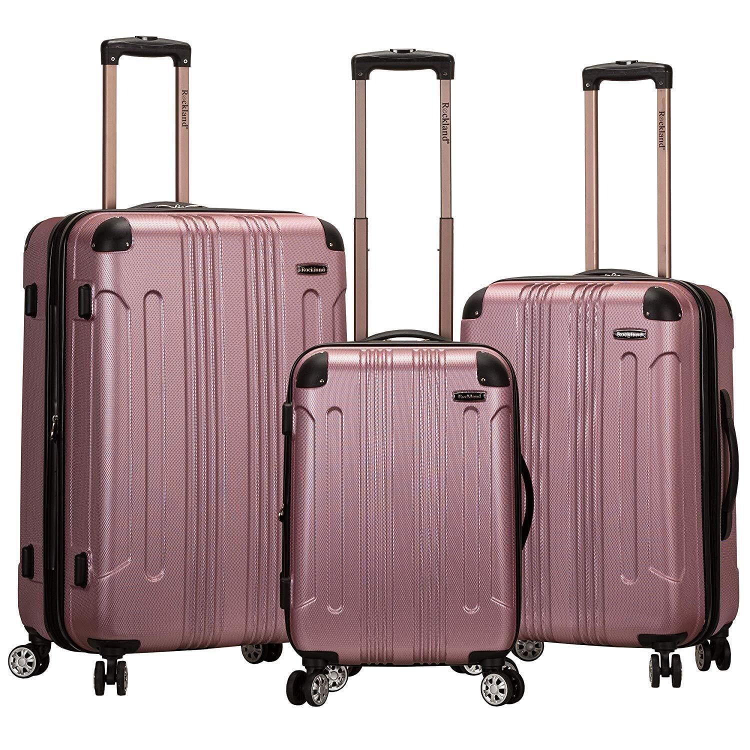 Rockland Luggage Sonic 3 Piece Hardside Spinner Luggage Set, F190 ...
