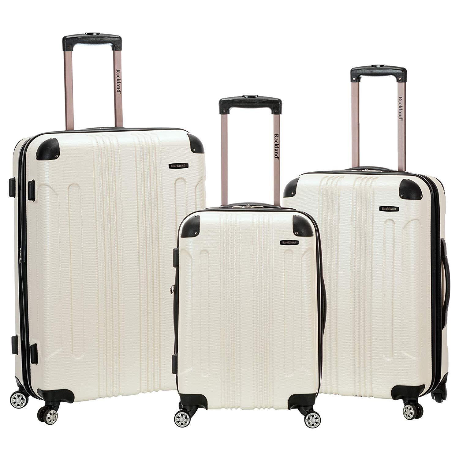 Rockland Luggage Sonic 3 Piece Hardside Spinner Luggage Set, F190 ...