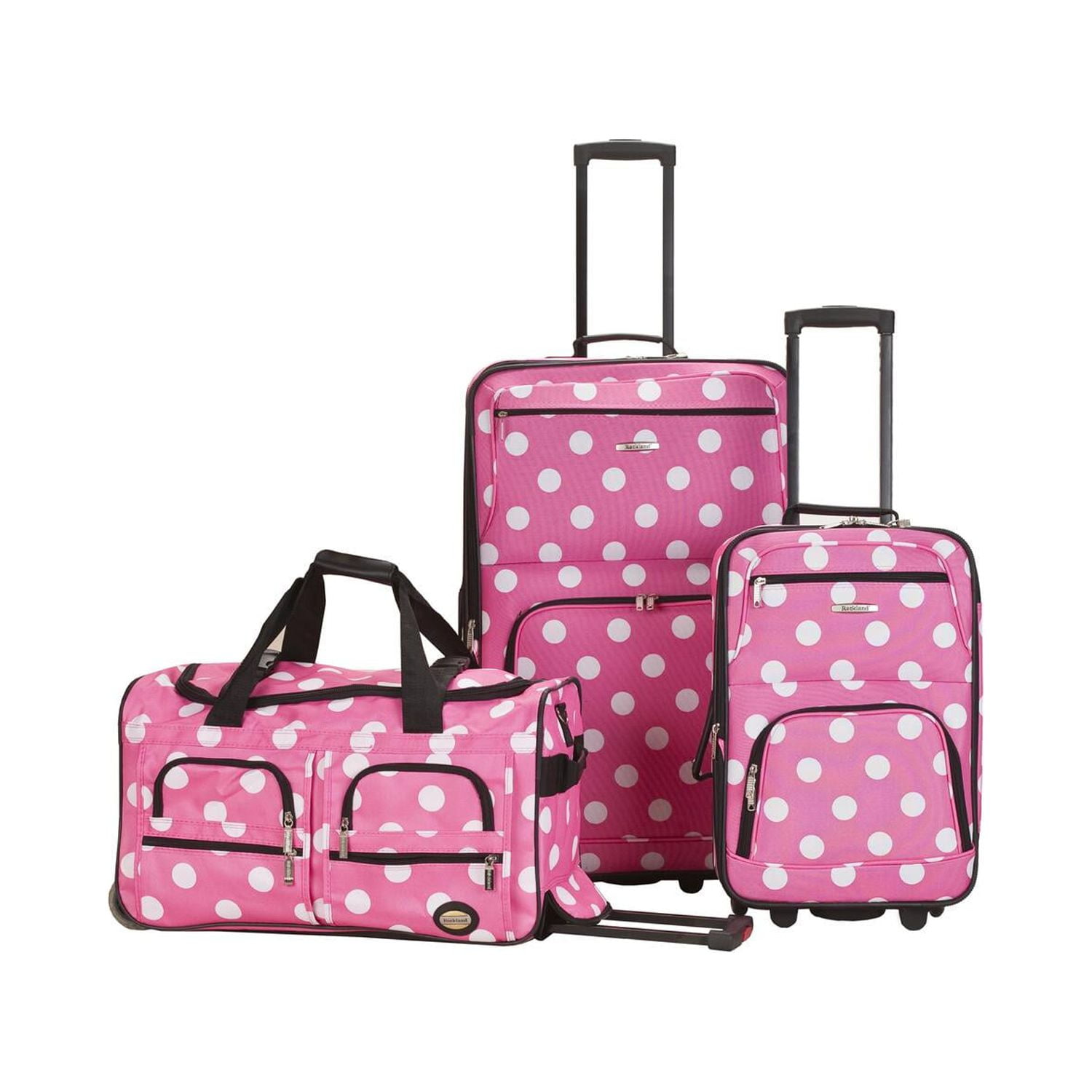Rockland Luggage Spectra 3 Piece Softside Rolling Luggage Set - Walmart.com