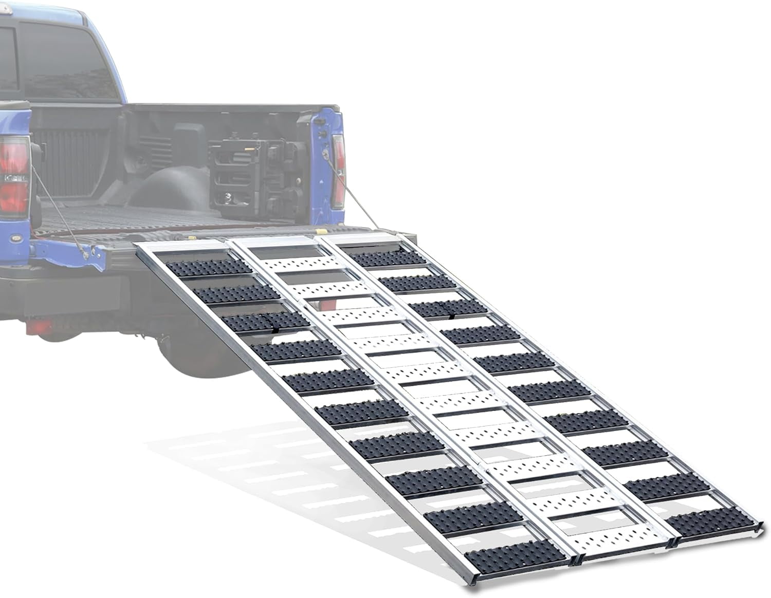 Rockland Tri-Fold Aluminum Snowmobile Ramp with Non-Skid Design and ...