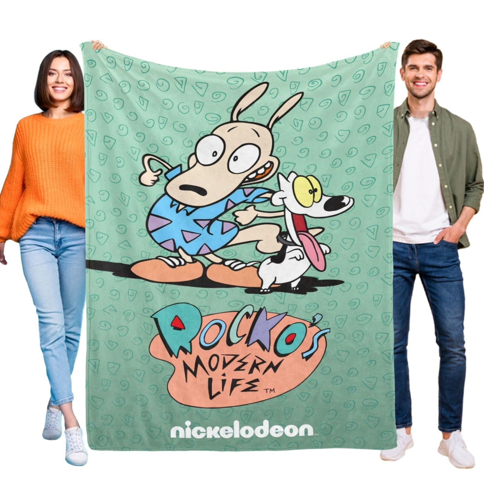 Rocko's Modern Life Blanket Flannel Soft Sofa Bed Throw for Sofa ...