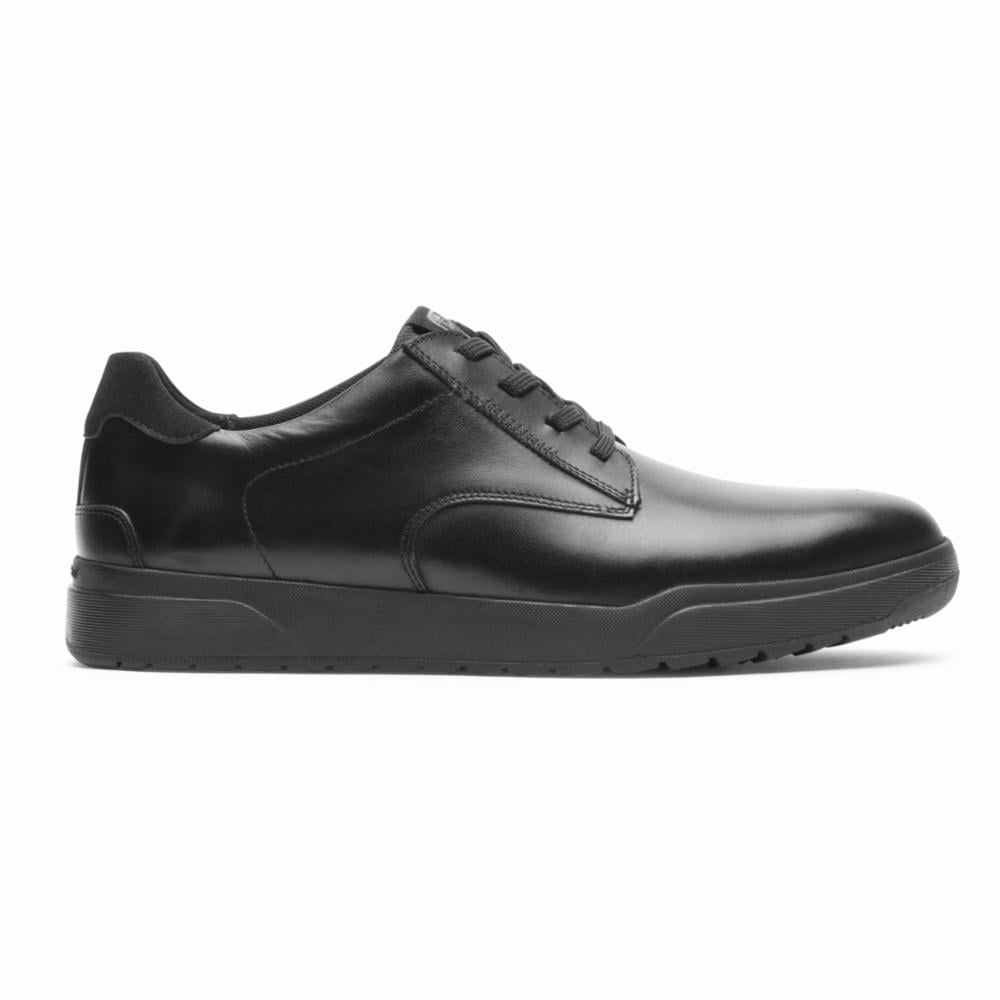 Rockport Men's Bronson Plain Toe Sneaker Black Leather 7M - Walmart.com