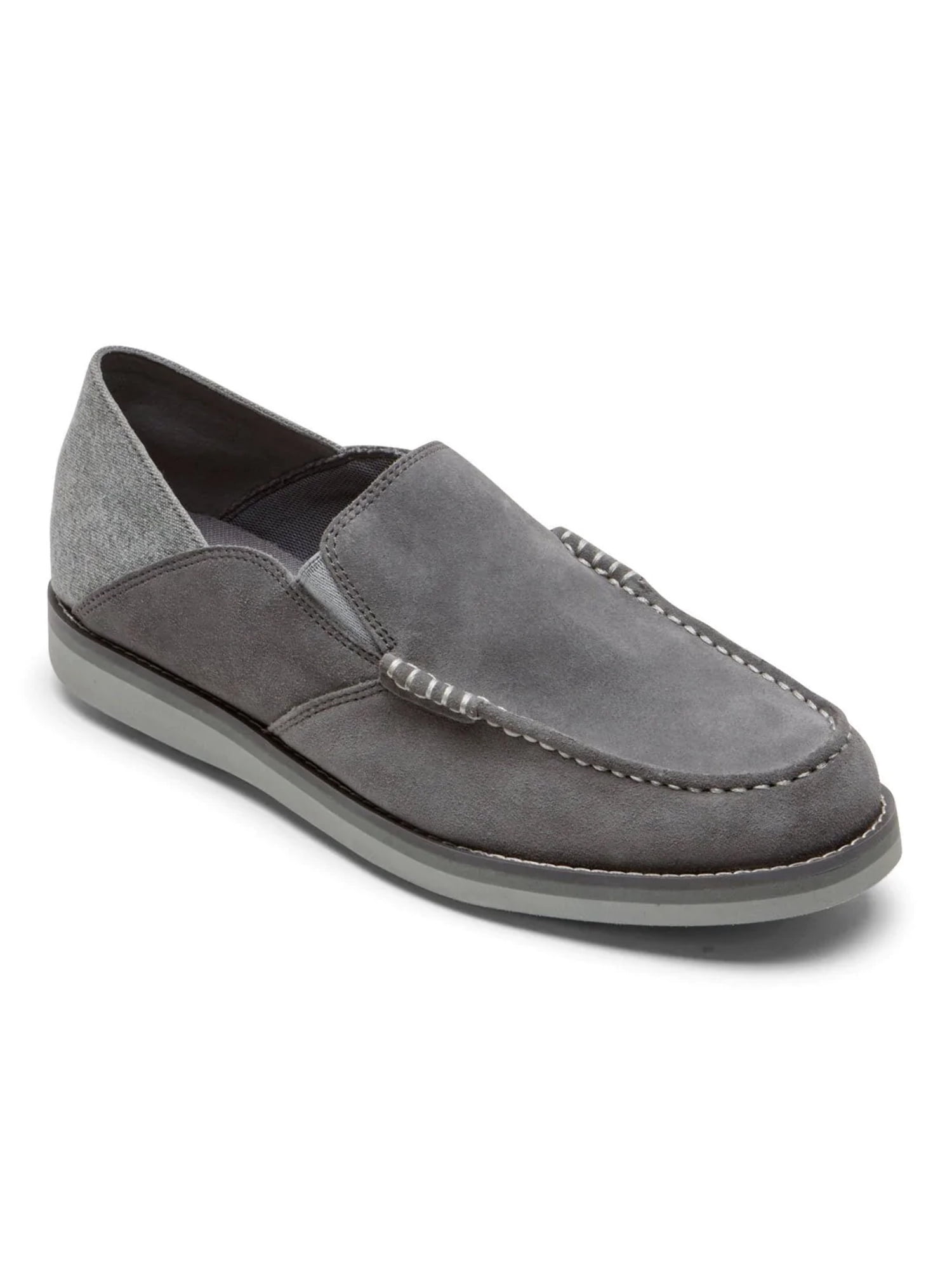 Rockport Men's Tucker Venetian Crush Back Loafer Steel Grey CI8054 ...