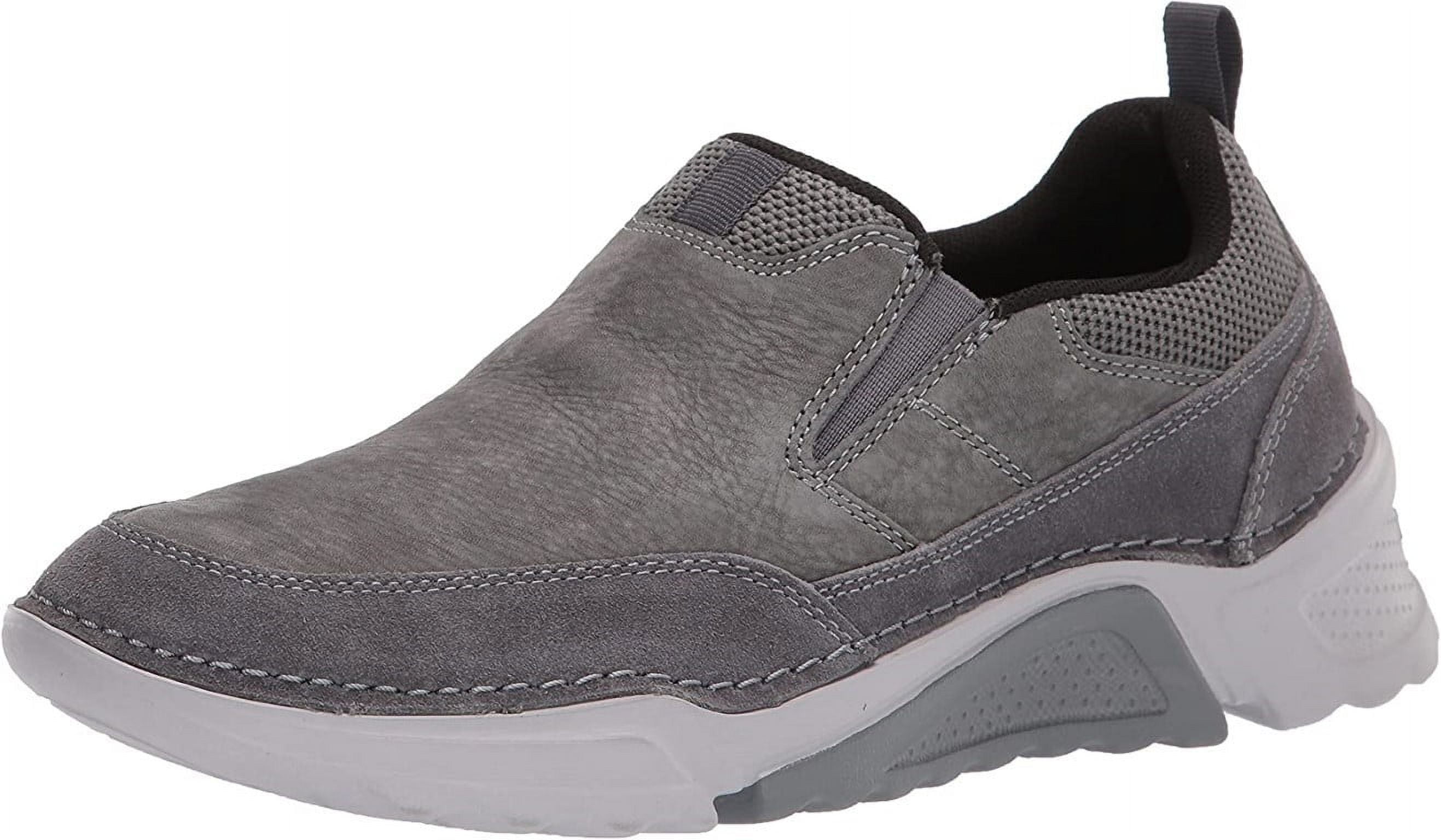 Rockport Rocsports Slip On Men's Steel Grey Lea/Sde Sneaker 8M ...