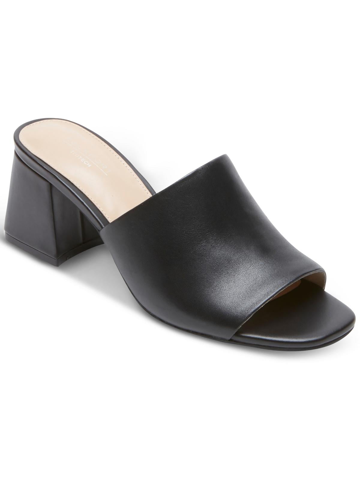 Rockport Womens FARRAH Leather Open Toe Mule Sandals - Walmart.com