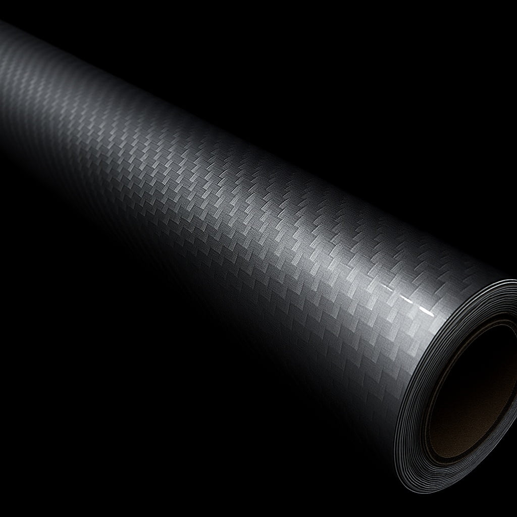 Rockrose 7D Glossy Silver Carbon Fiber Vinyl Wrap, Anti Wrinkle, Air ...