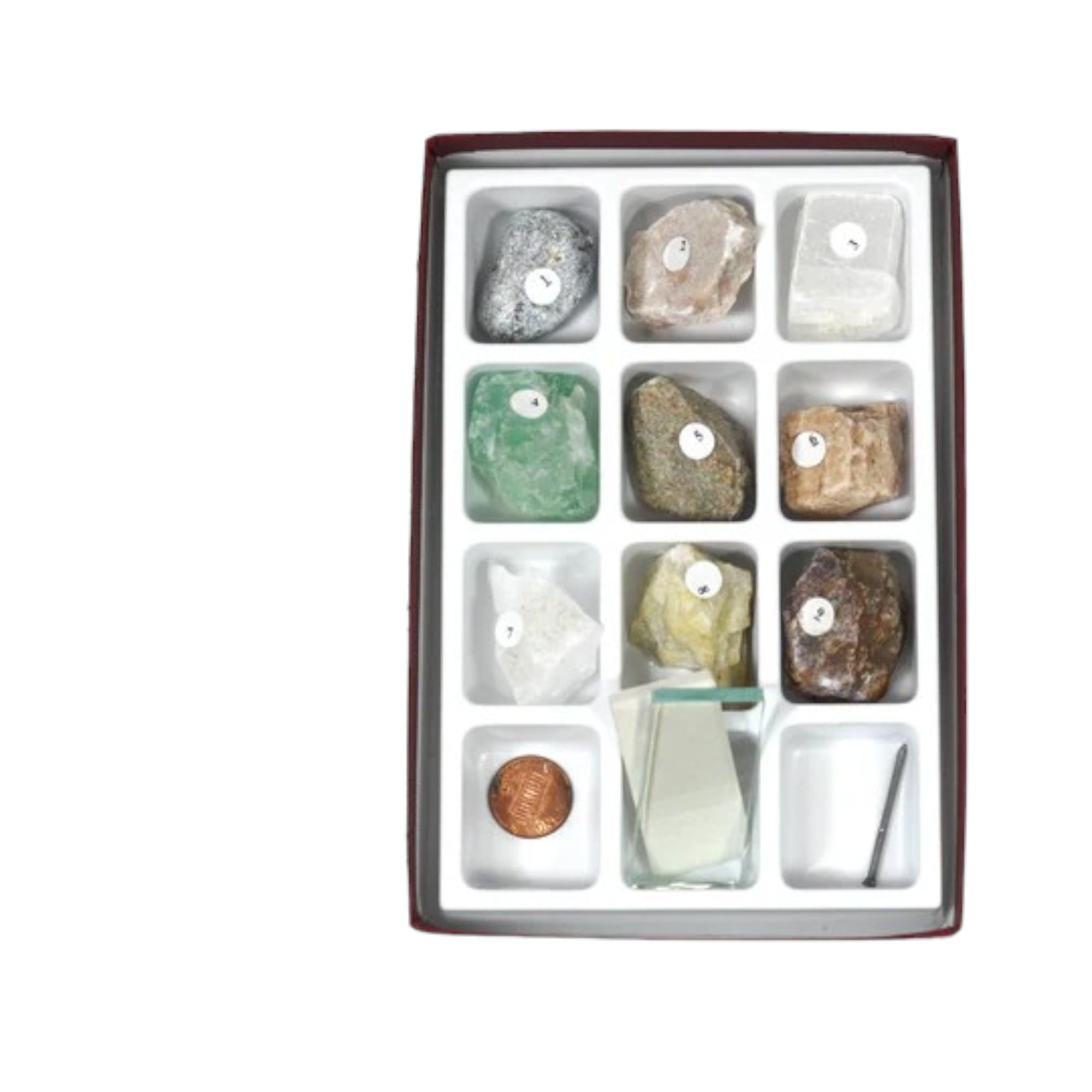 Rocks & Minerals Hardness Collection With Test Kit - 9 Specimen ...