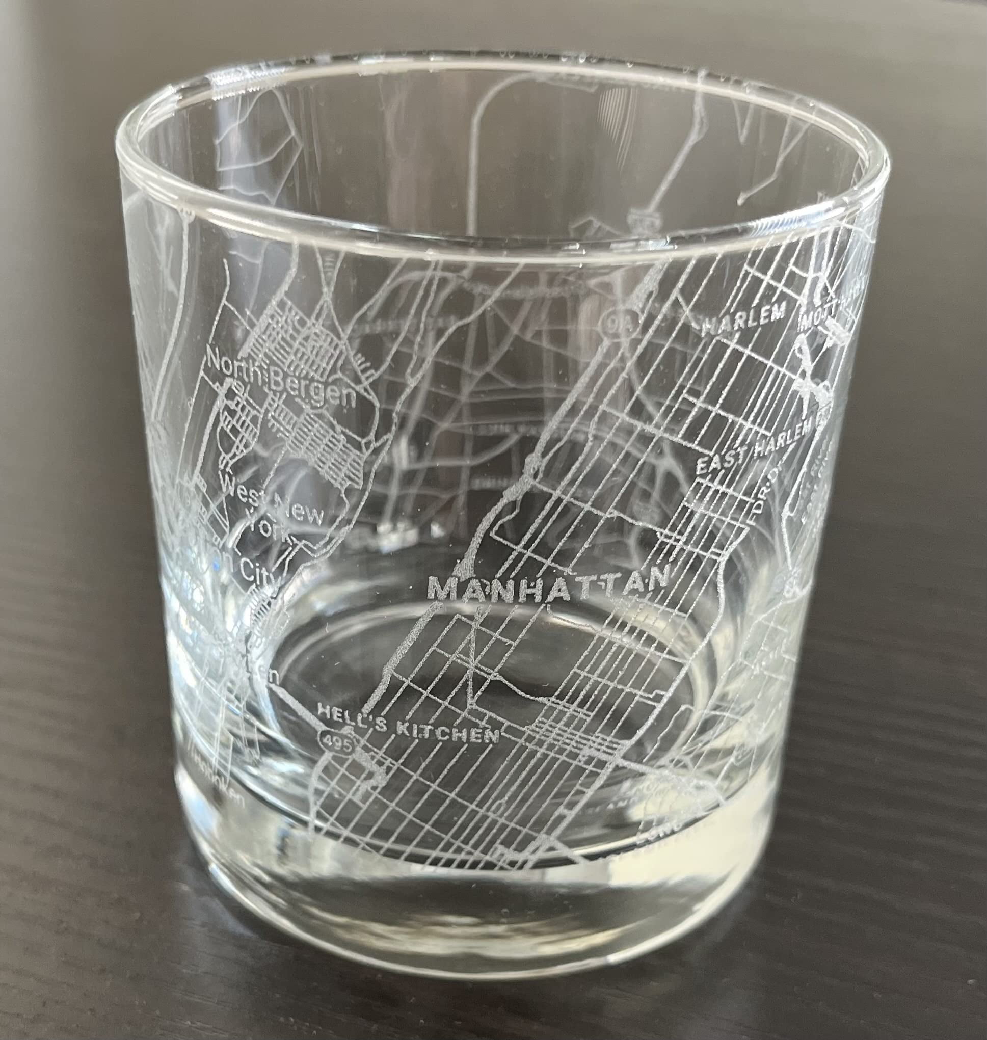 Rocks Whiskey Old Fashioned 11oz Glass Urban City Map Manhattan New ...