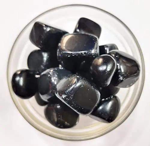 Rocksmins Natural Black Obsidian Tumble Polished 300Gm Crystal 15-25mm ...