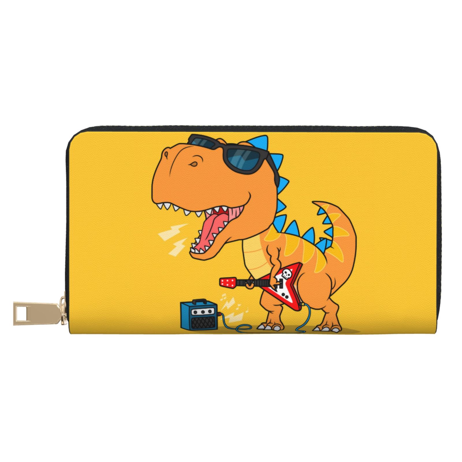 Rockstar Dinosaur Wallet Women, Leather Bifold Multi Card Wallet, Women ...