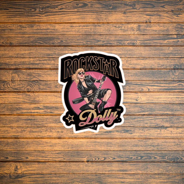 Rockstar Dolly Sticker - 80S Glam Rock Decal For Music Loversphone ...