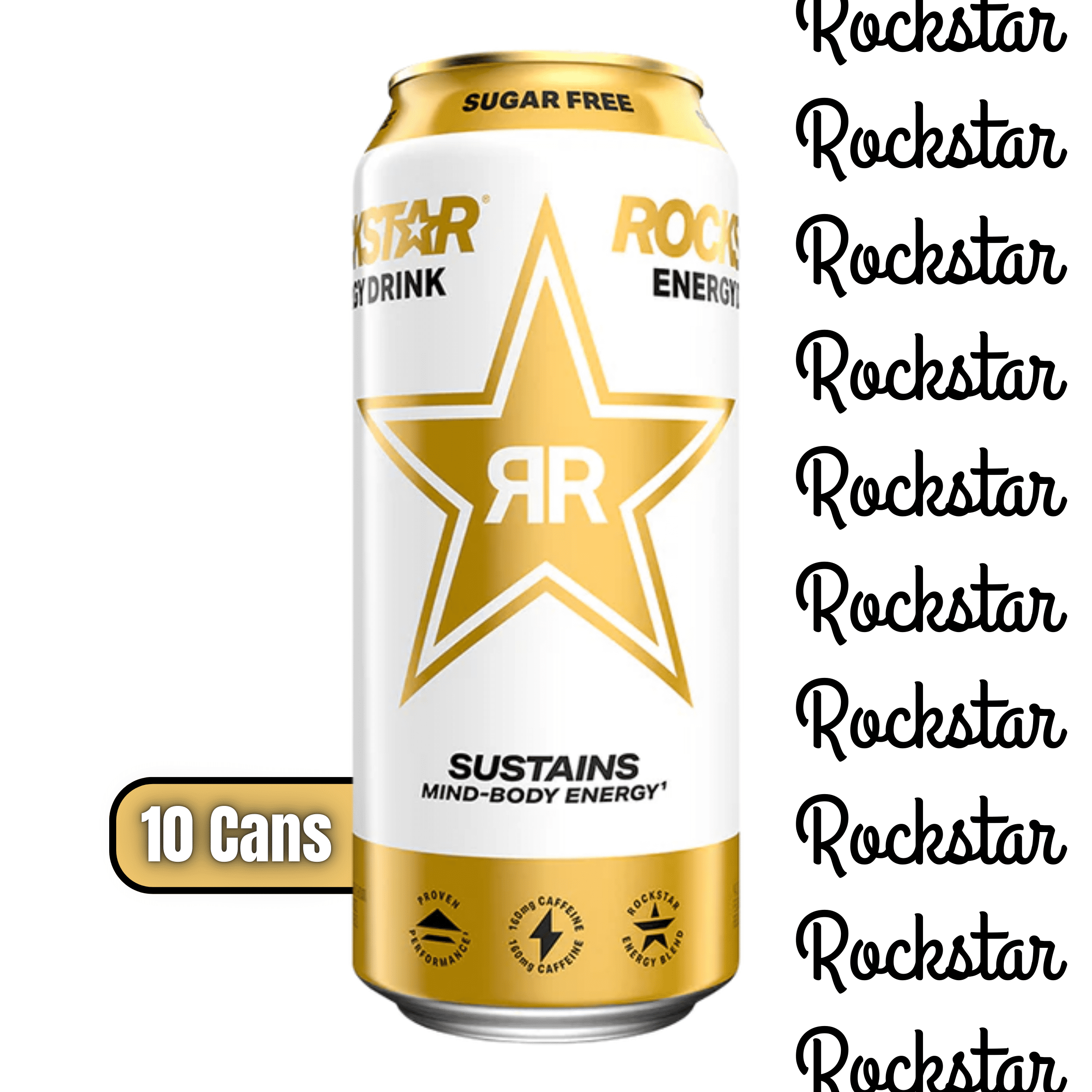 Rockstar Energy Drink Original Sugar Free 16oz Can – Bold Taste & Zero ...