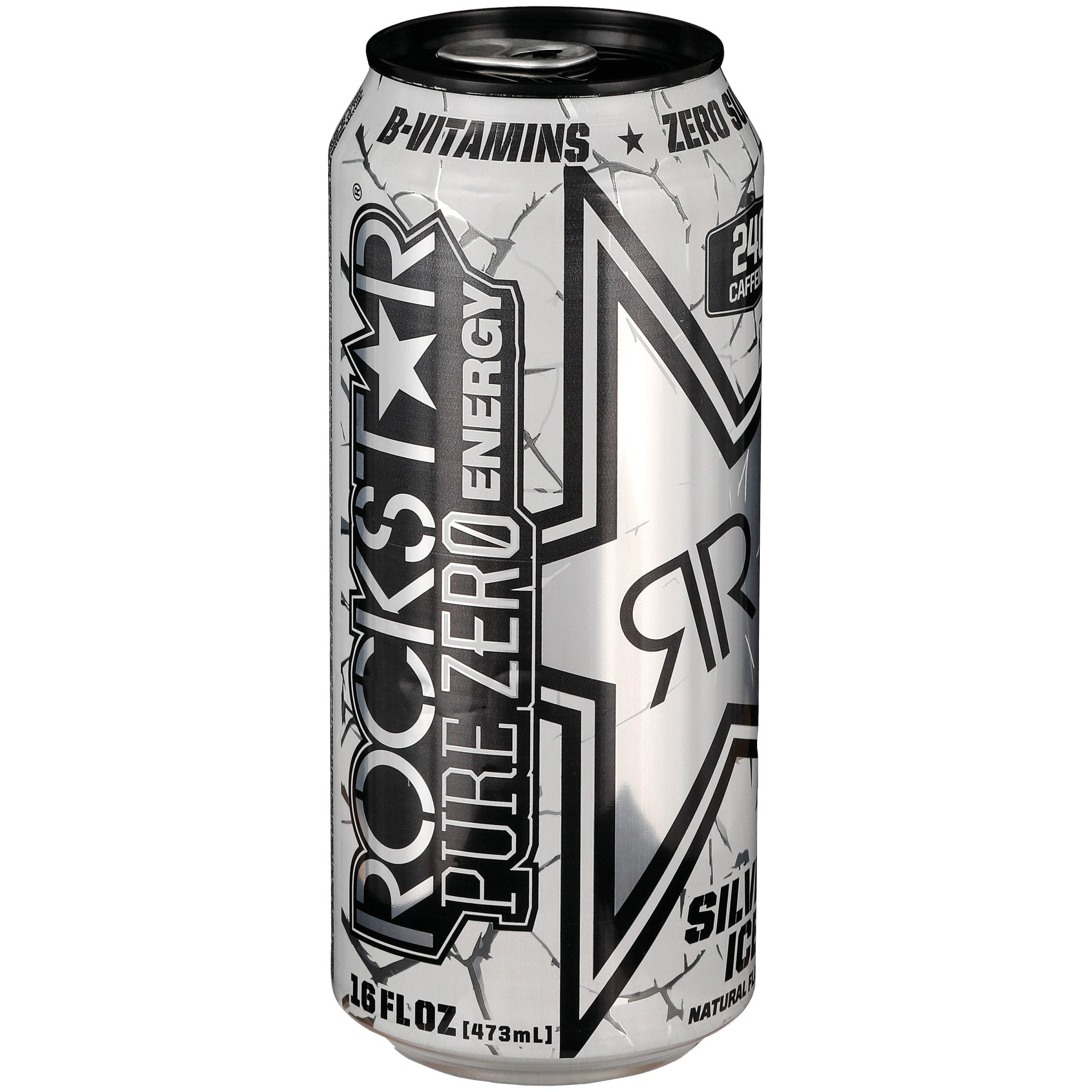 Rockstar Pure Zero Silver Ice Energy Drink, 16 oz (Package May Vary ...