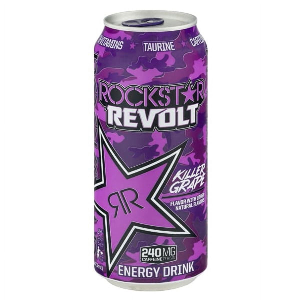 Rockstar Revolt Killer Grape Energy Drink 16 oz Cans - Pack of 24 ...