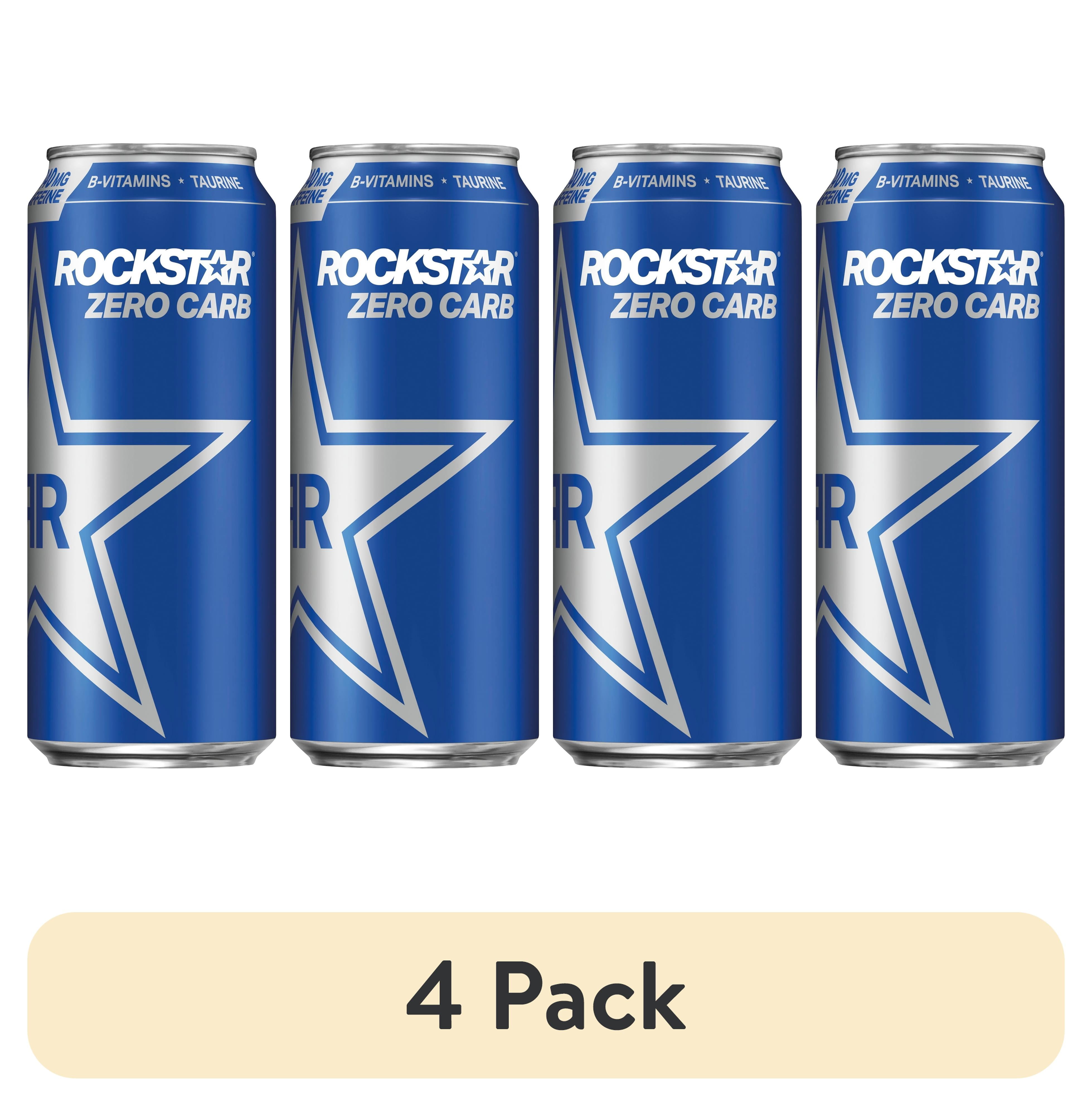 (4 pack) Rockstar Zero Carb Energy Drink, 16 fl oz Can - Walmart.com