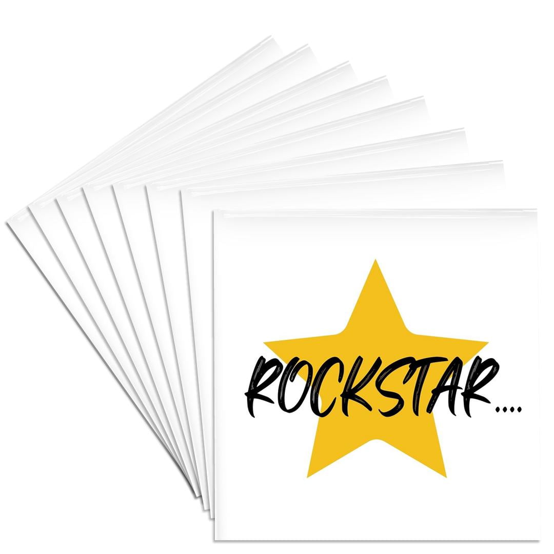 3drose, Rockstar, Set of 8 Ceramic Tile Coasters - Walmart.com