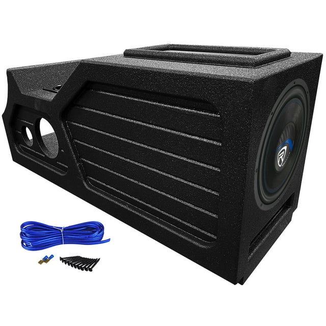 Rockville 12" Subwoofer, Center Console Sub Box for Chevy/GM 2007-2013 ...