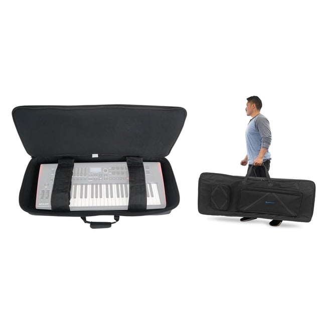 Rockville BEST BAG 76 Key Padded Rigid Durable Keyboard Gig Bag Case ...