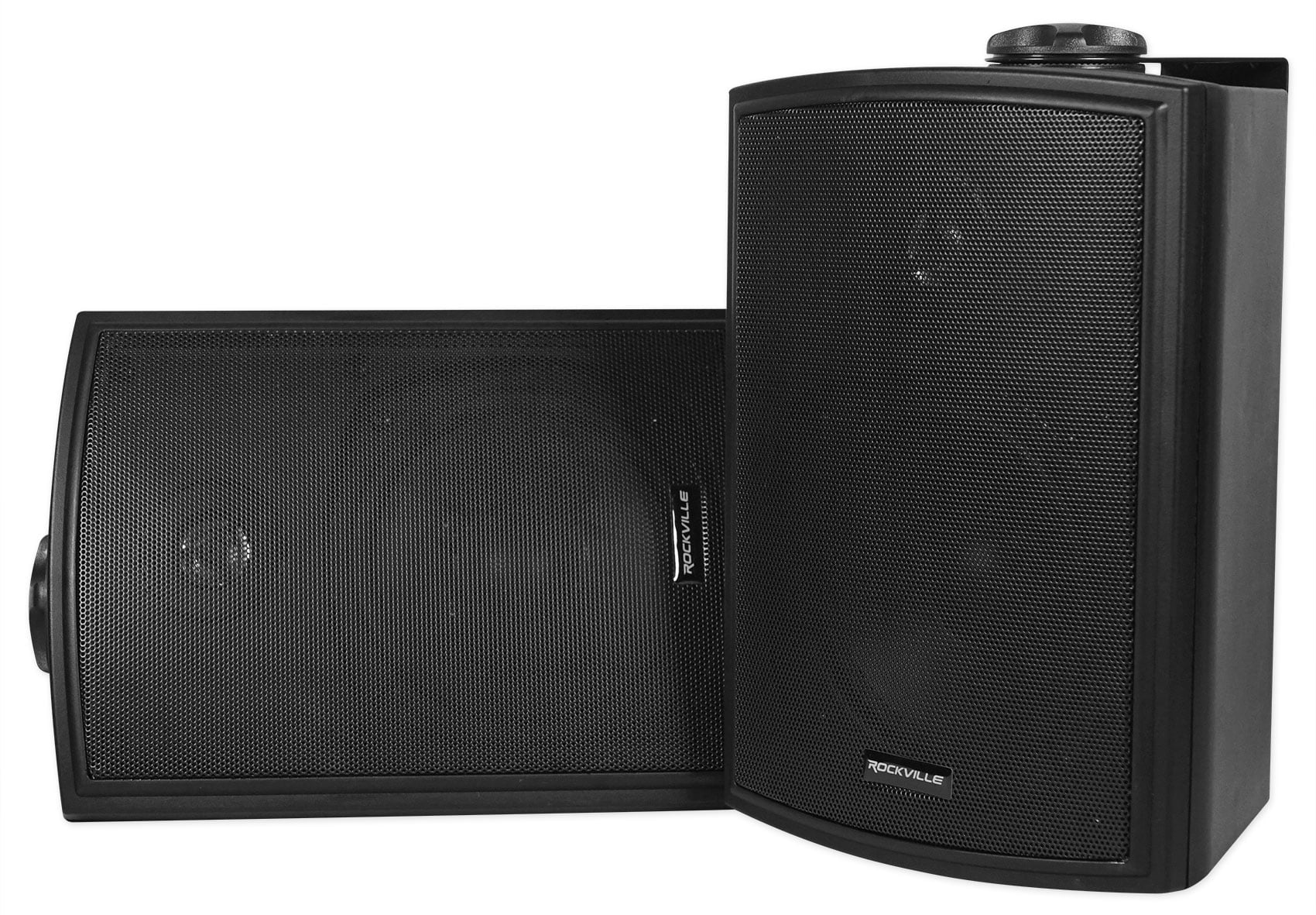 (2) Rockville HP5S BK Black 5.25" Outdoor/Indoor Swivel Wall Mount Home Speakers - Walmart.com