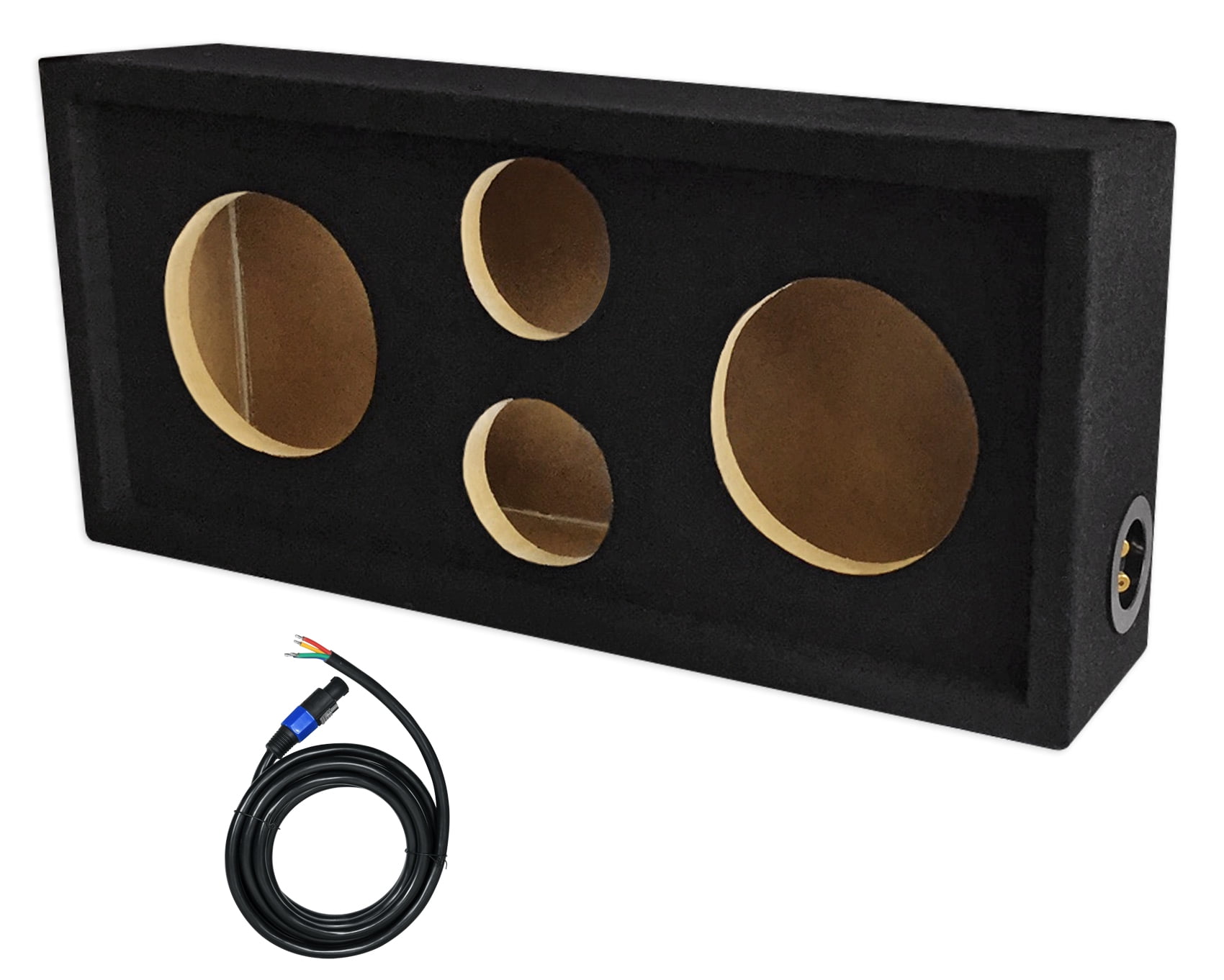 Rockville CH101SP Chuchero Car Audio Enclosure For (2) 6.5" Mids+(2) 3 ...