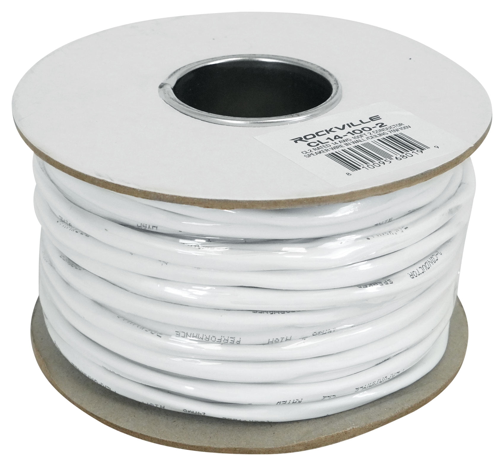 Rockville CL14-100-2 CL2 Rated 14 AWG 100' Speaker Wire In Wall Ceiling ...