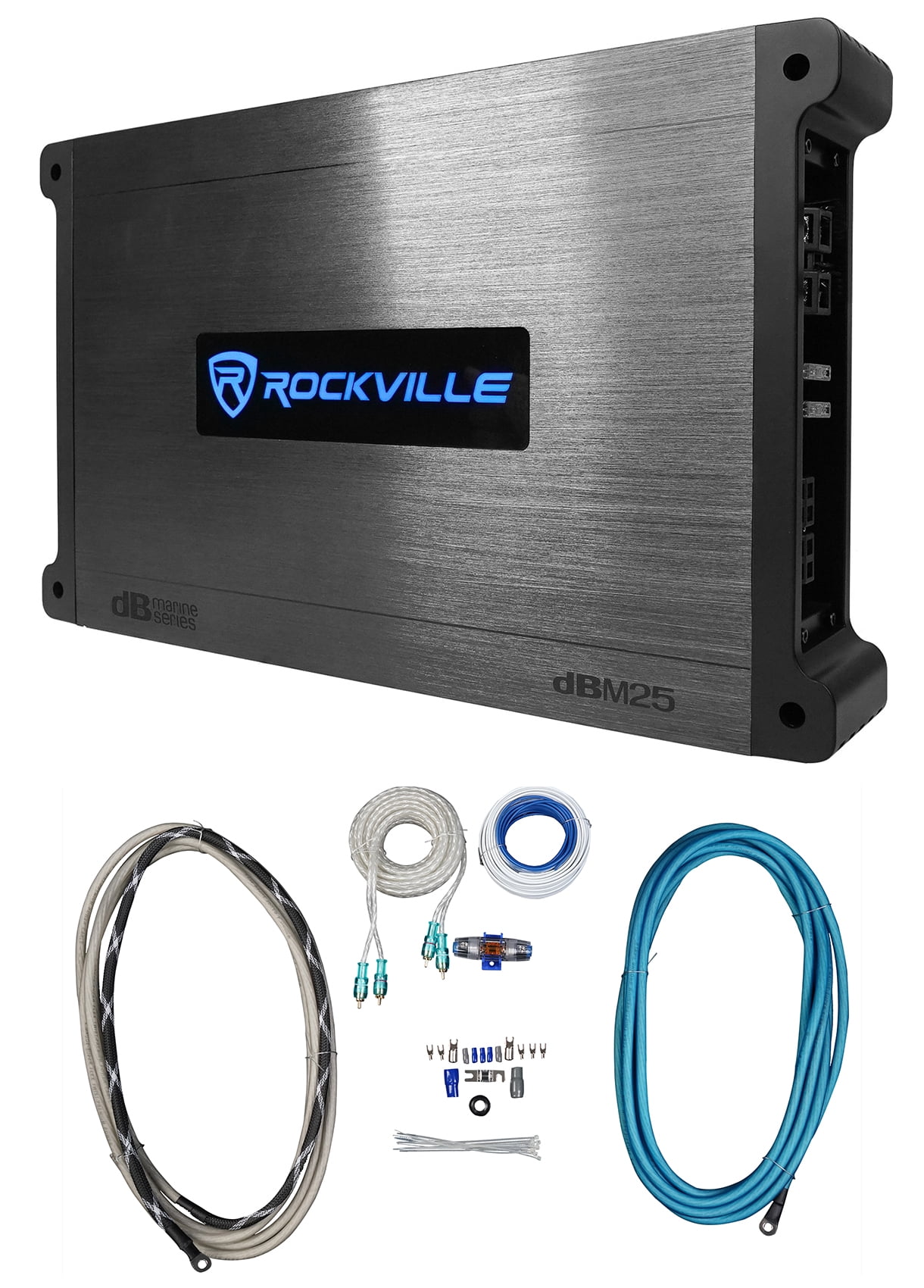 Rockville DBM25 1400w 2 Channel Marine/Boat Amplifier w/ Silicone ...