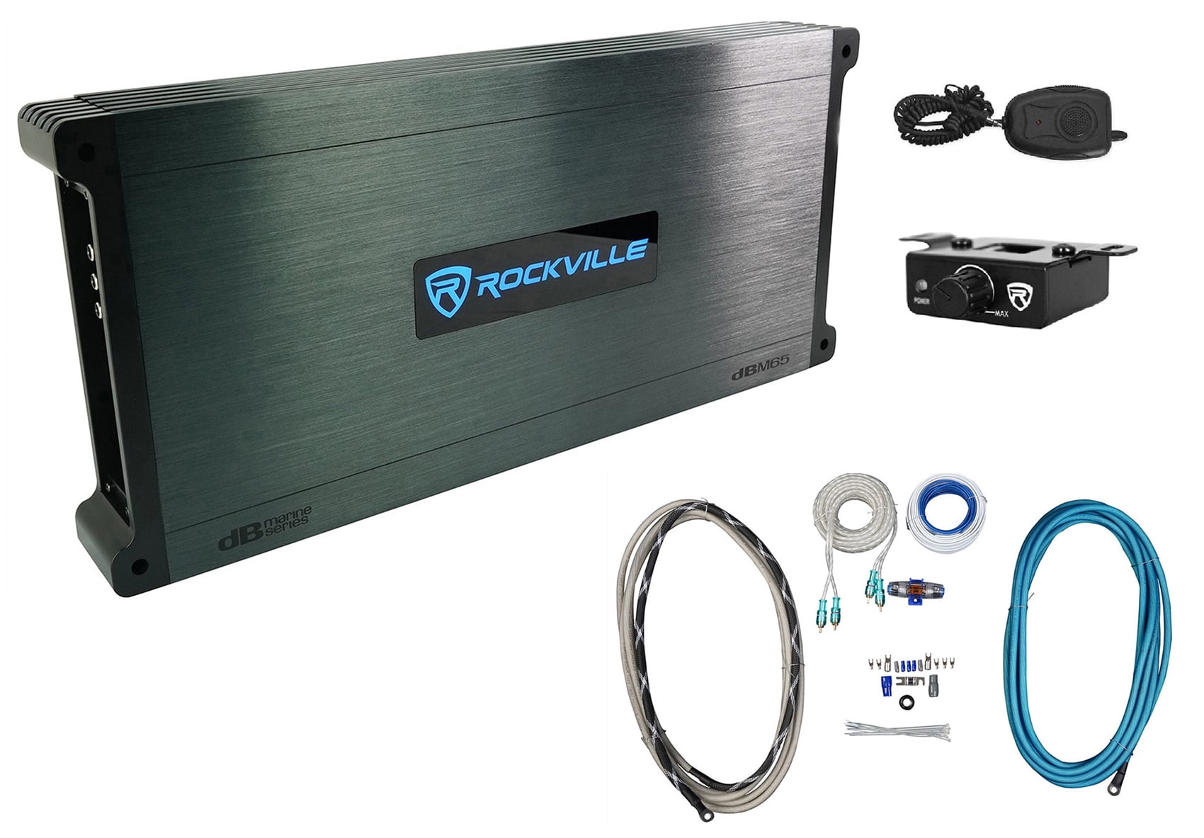 Rockville DBM65 6-Channel 2600w Rated Marine/Boat Amplifier+Amp Wire ...