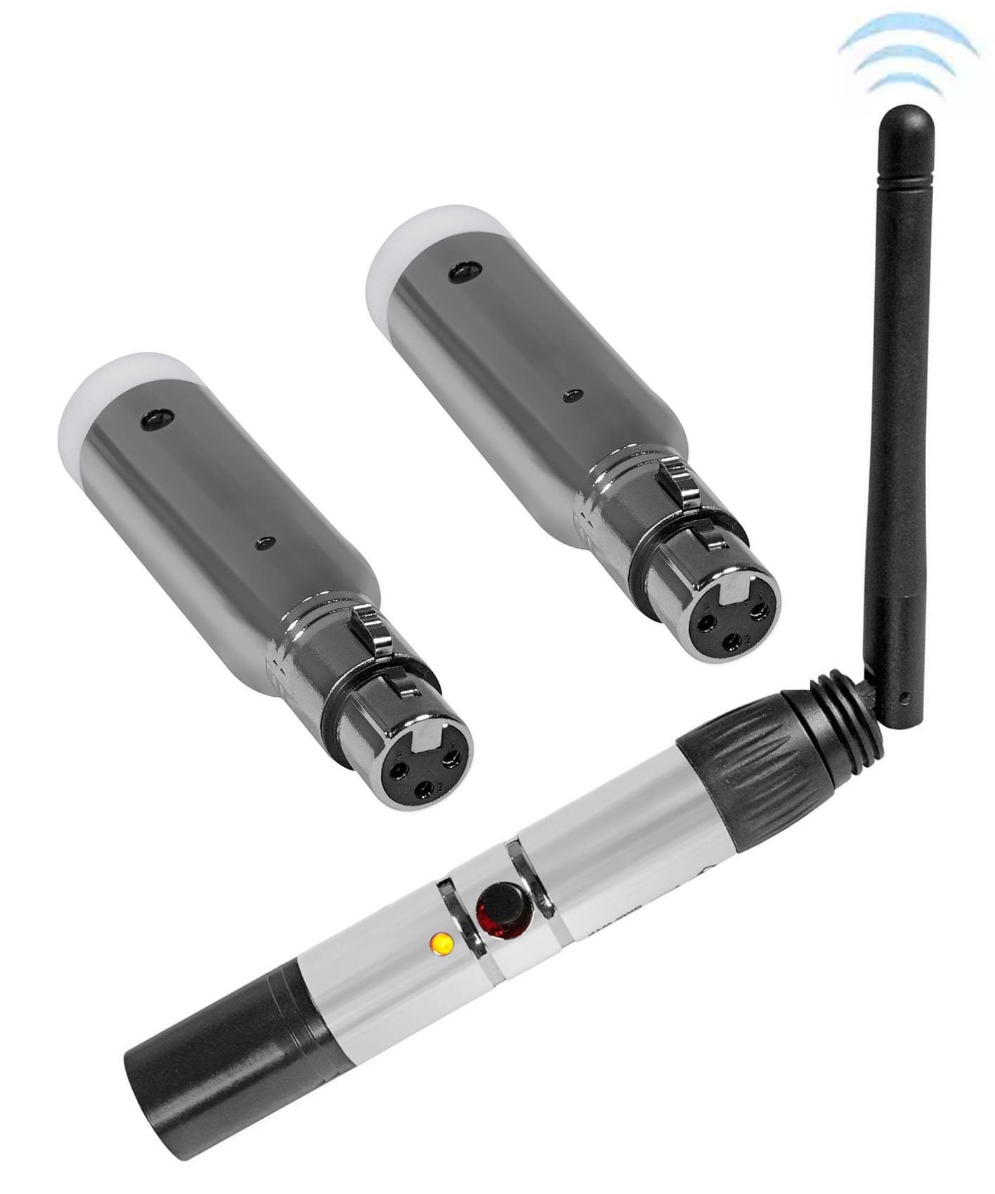 Rockville DMX-WTR Wireless DJ DMX Lighting Transmitter+2) Receivers ...