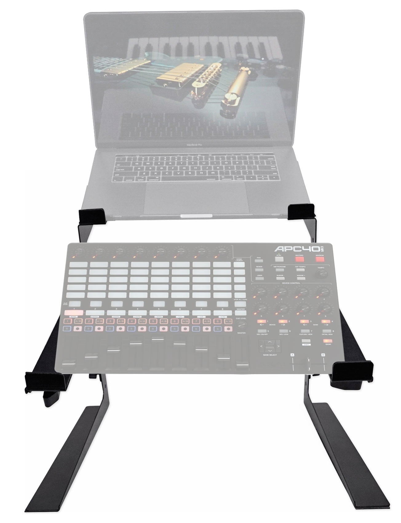 Rockville Dual Shelf Laptop+Controller Stand for Akai Professional ...