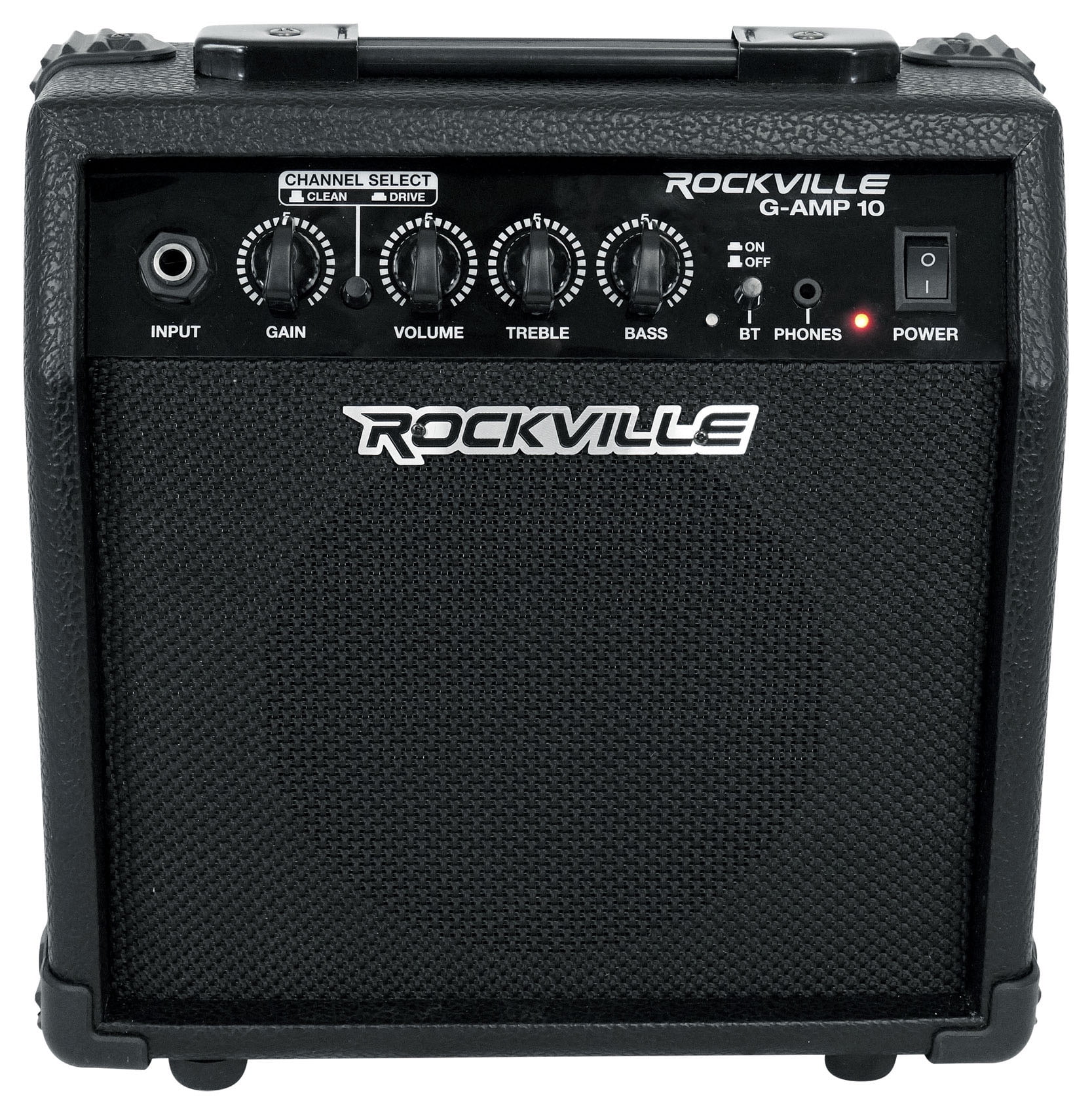 Rockville G-AMP 10 Watt Guitar Amp with Bluetooth, Clean/Distortion ...