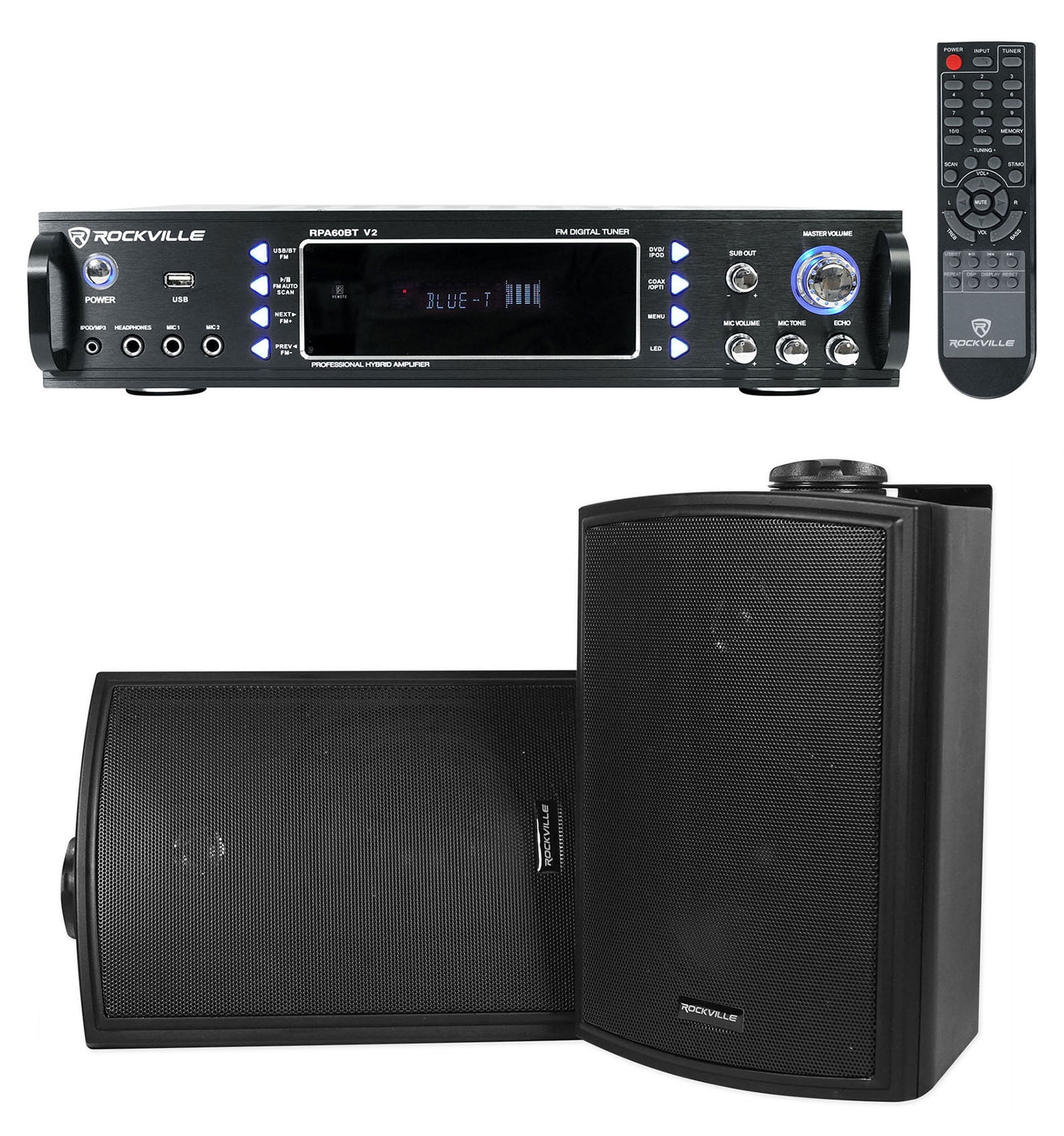 Rockville Wireless Audio System: Home Theatre Stereo with Bluetooth ...