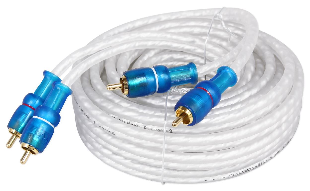 Rockville MRCA25 25 Foot Twisted Pair Marine RCA Cable 100% Copper ...