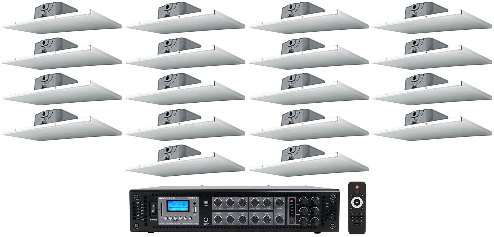 Rockville Office/Restaurant Audio Kit 18) 2' X 1' Drop Ceiling Tile ...