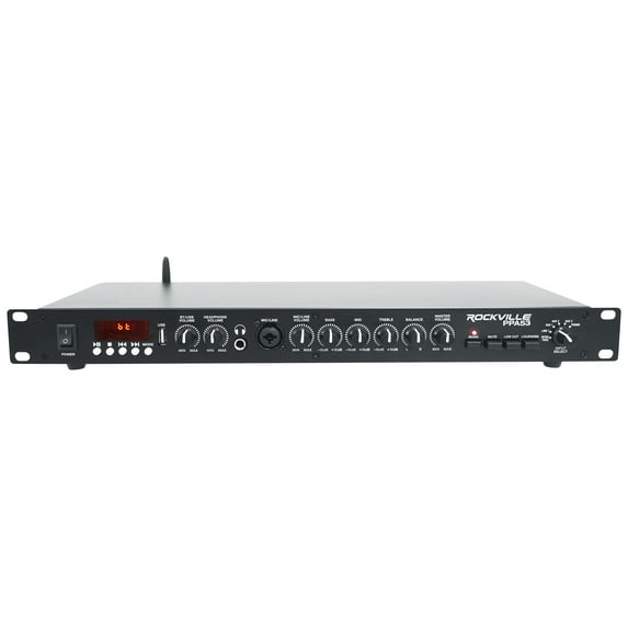 Rockville PPA53 Preamp Pro 1U Pre-Amplifier w/Bluetooth/USB/Computer ...