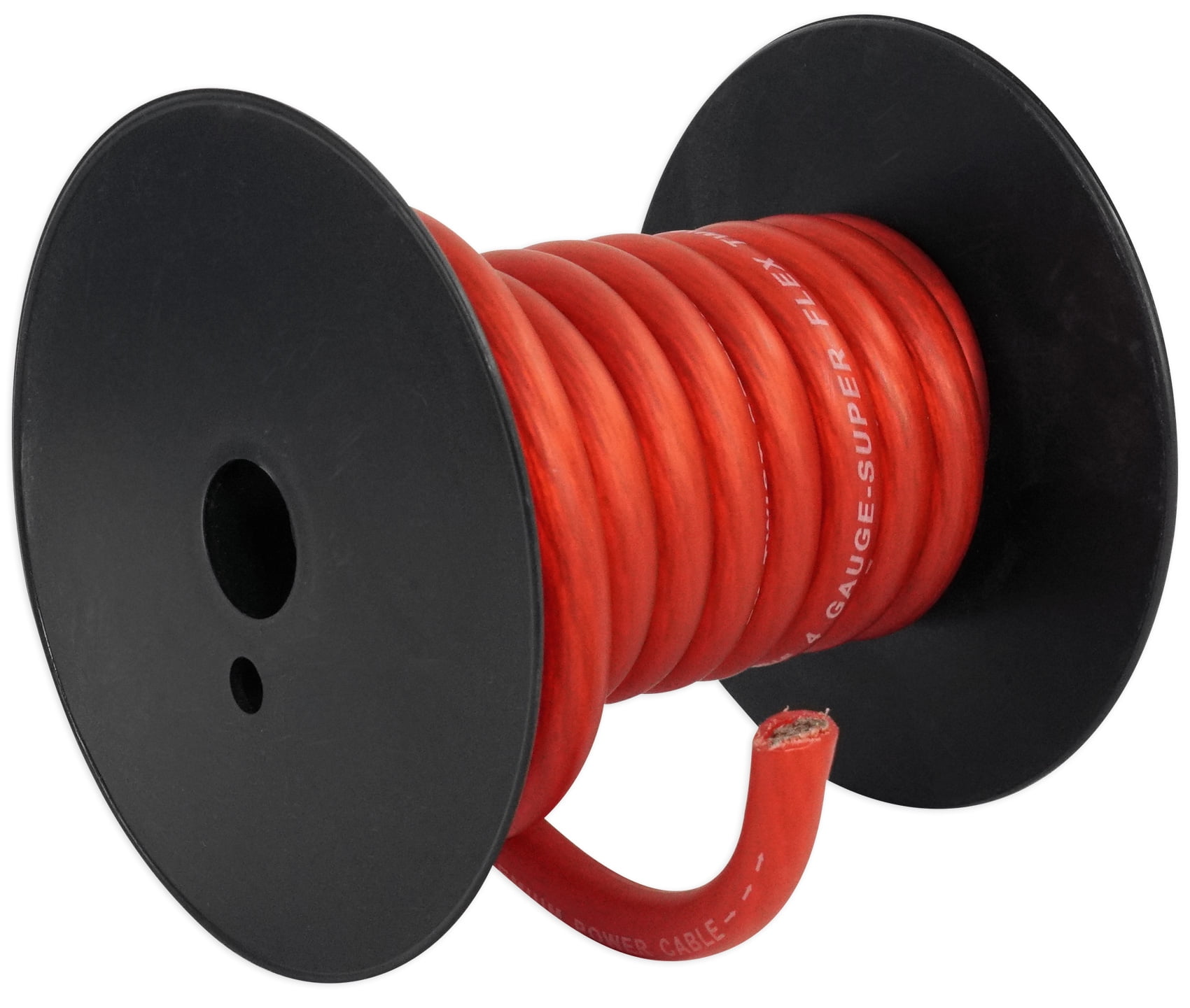 Rockville 4 AWG Gauge 12ft Red Car Amp Power Wire, Ultra-Pure ...