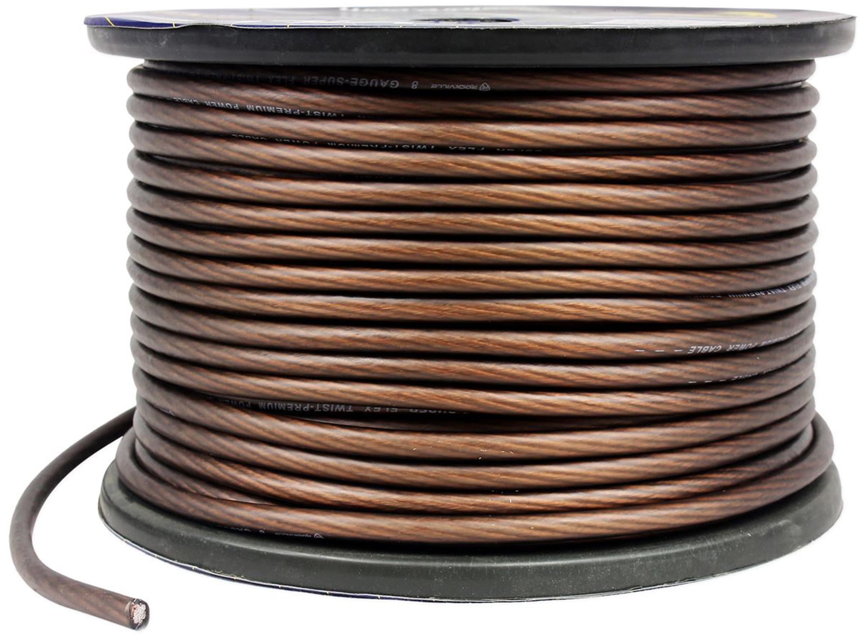 Rockville R8G250-Black 8 Gauge Black Amp Power Wire Spool - 250 Feet ...