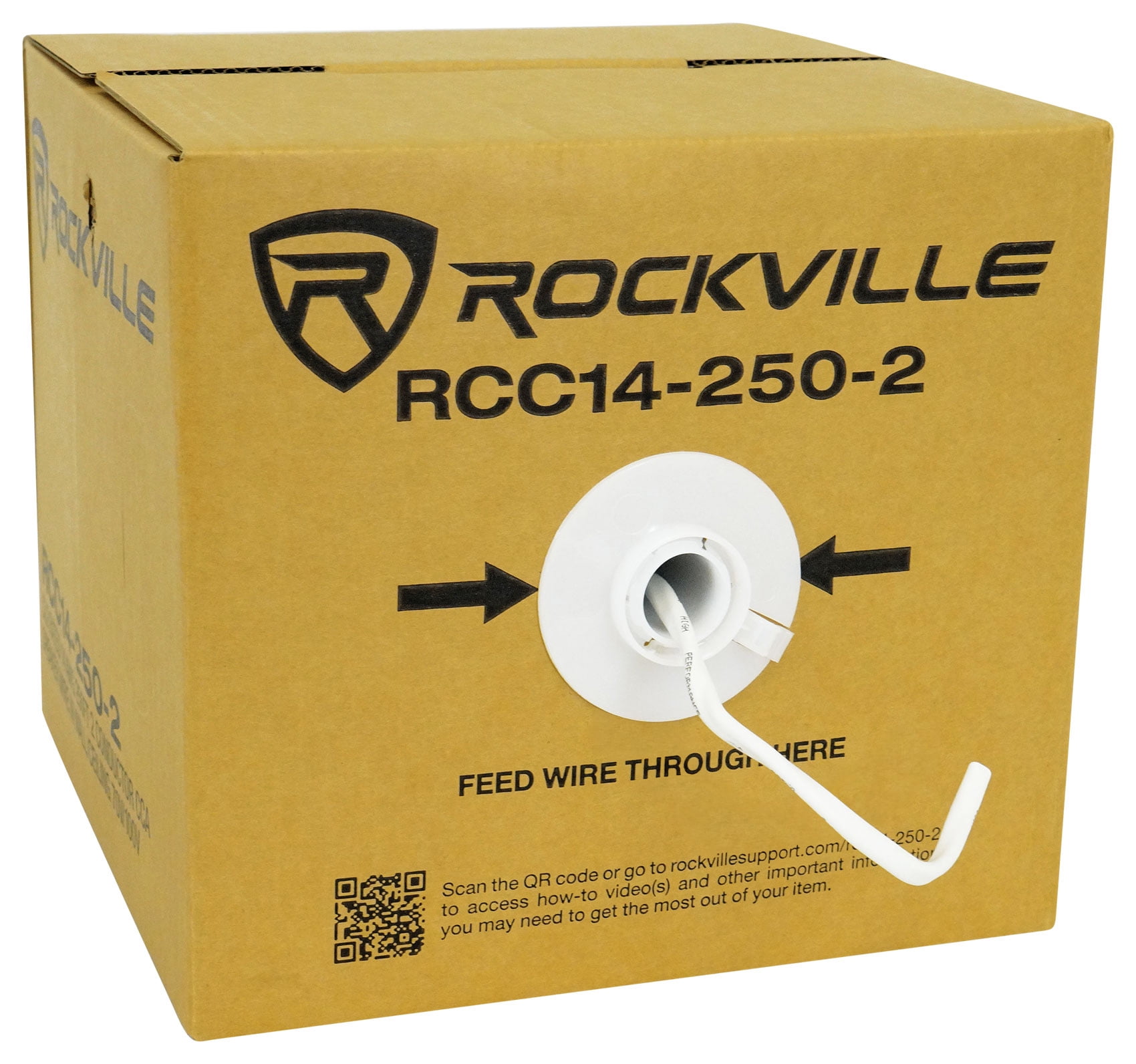 Rockville RCC14-250-2 CL2 Rated 14 AWG 250' CCA Speaker Wire In Wall ...