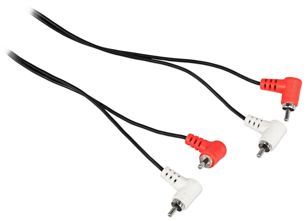Rockville RCDR3RR 3' Dual RCA to Dual RCA Right Angle Cable 100% Copper ...