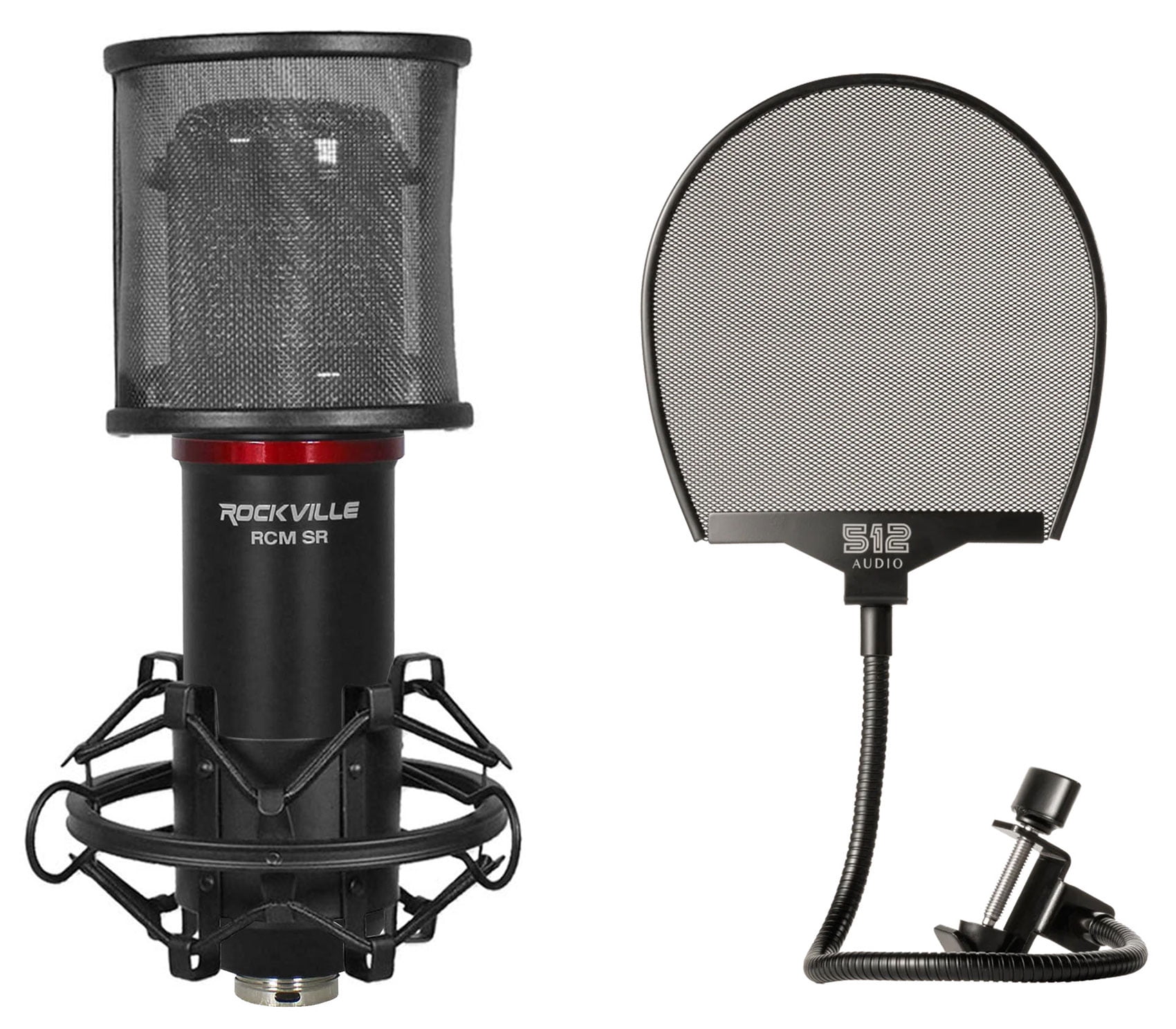 Rockville RCM SR Studio/Recording Condenser Microphone+Warm Audio Pop ...